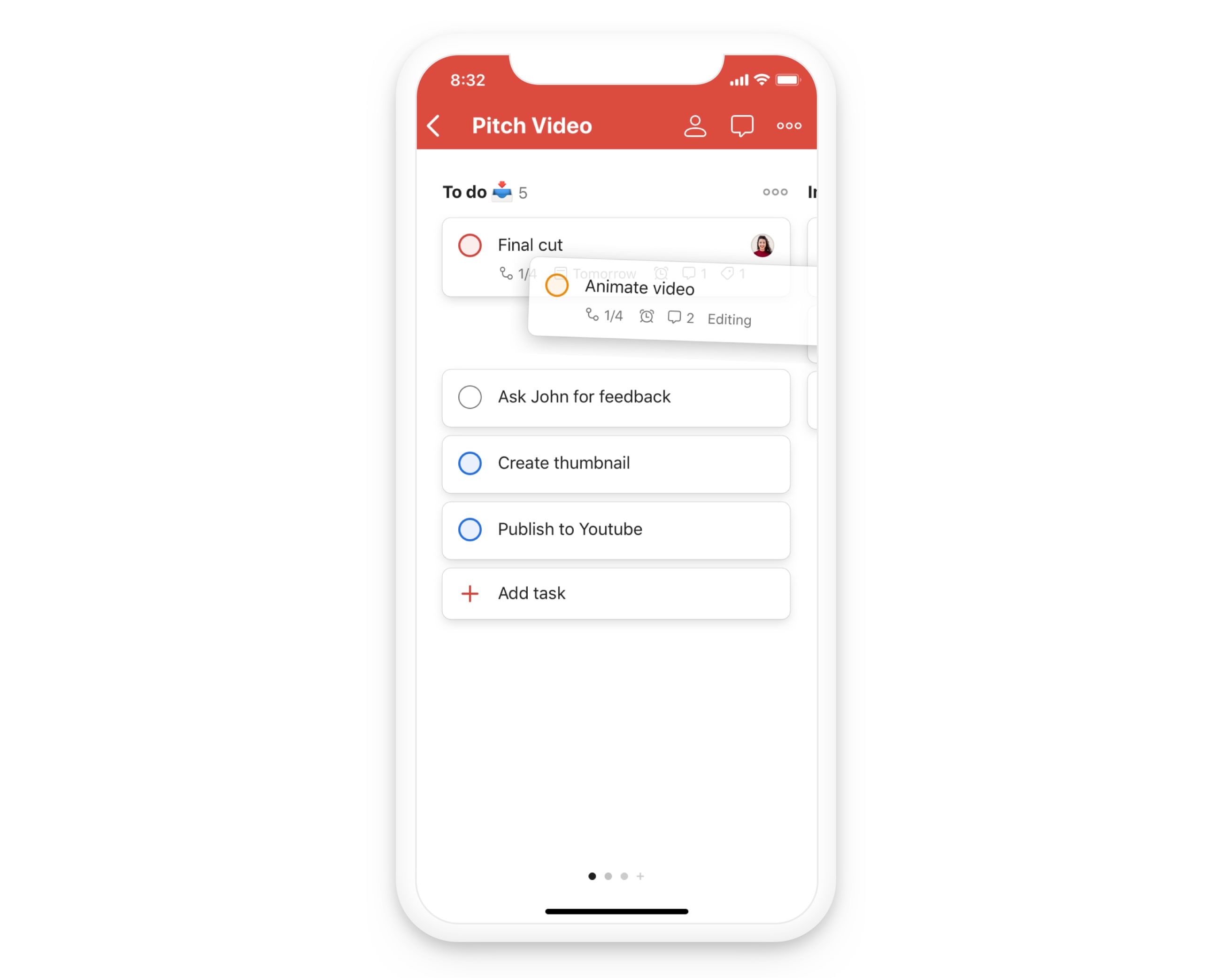 Utiliza la vista de panel en Todoist