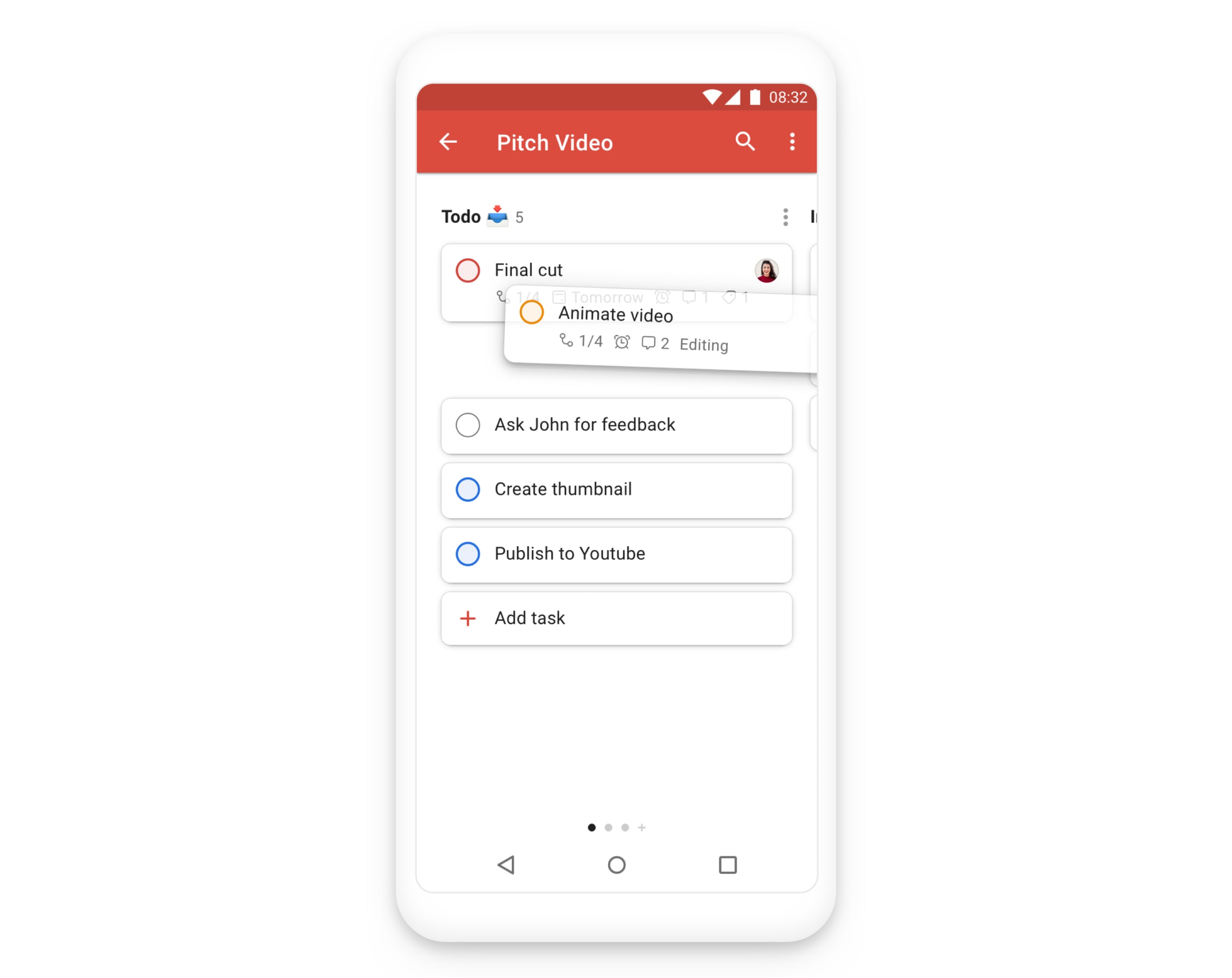 Utiliza la vista de panel en Todoist