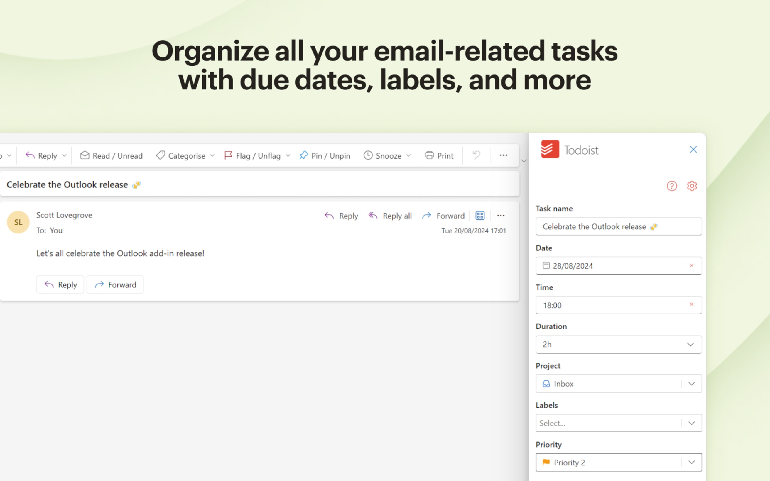 Todoist Outlook New Version Of Outlook: Updated Design, Integration