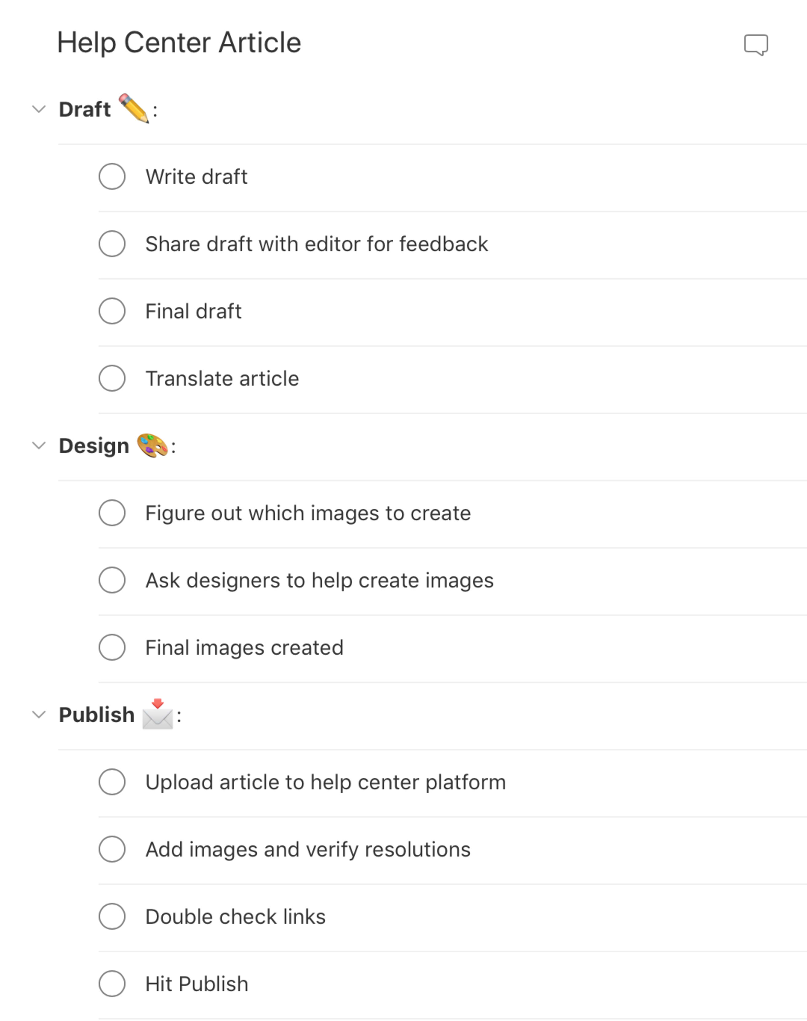 Help Center Article - Templates | Todoist