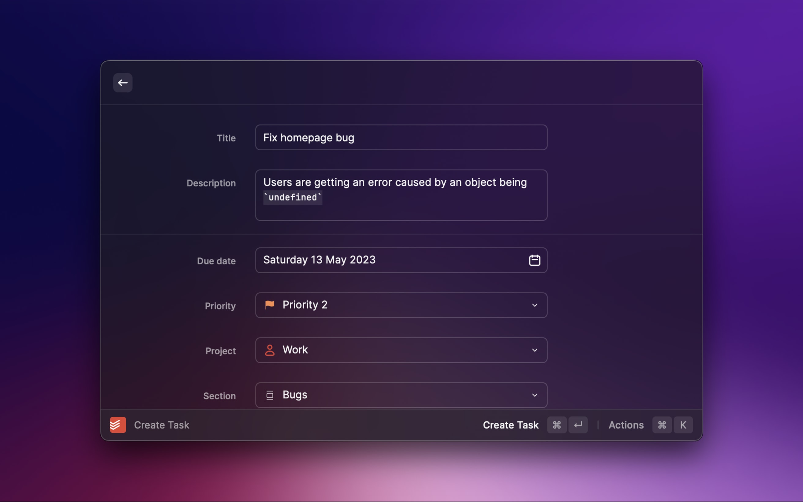 Raycast Extension | Todoist Integrations