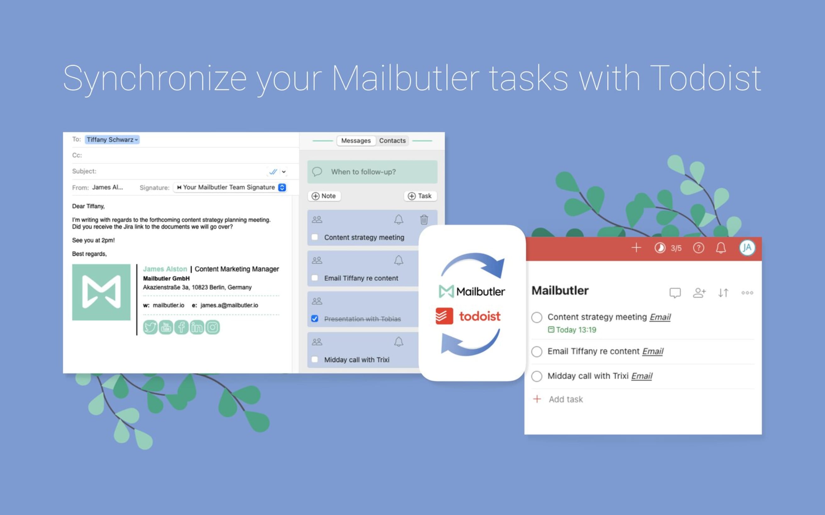 Mailbutler | Todoist Integrations