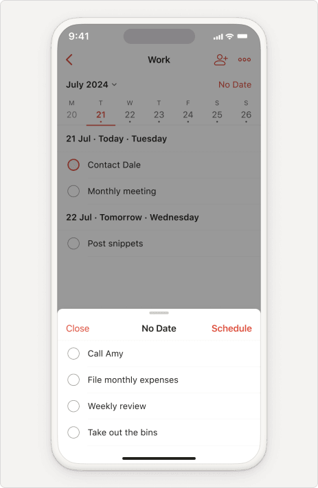 Use o layout de calendário no Todoist