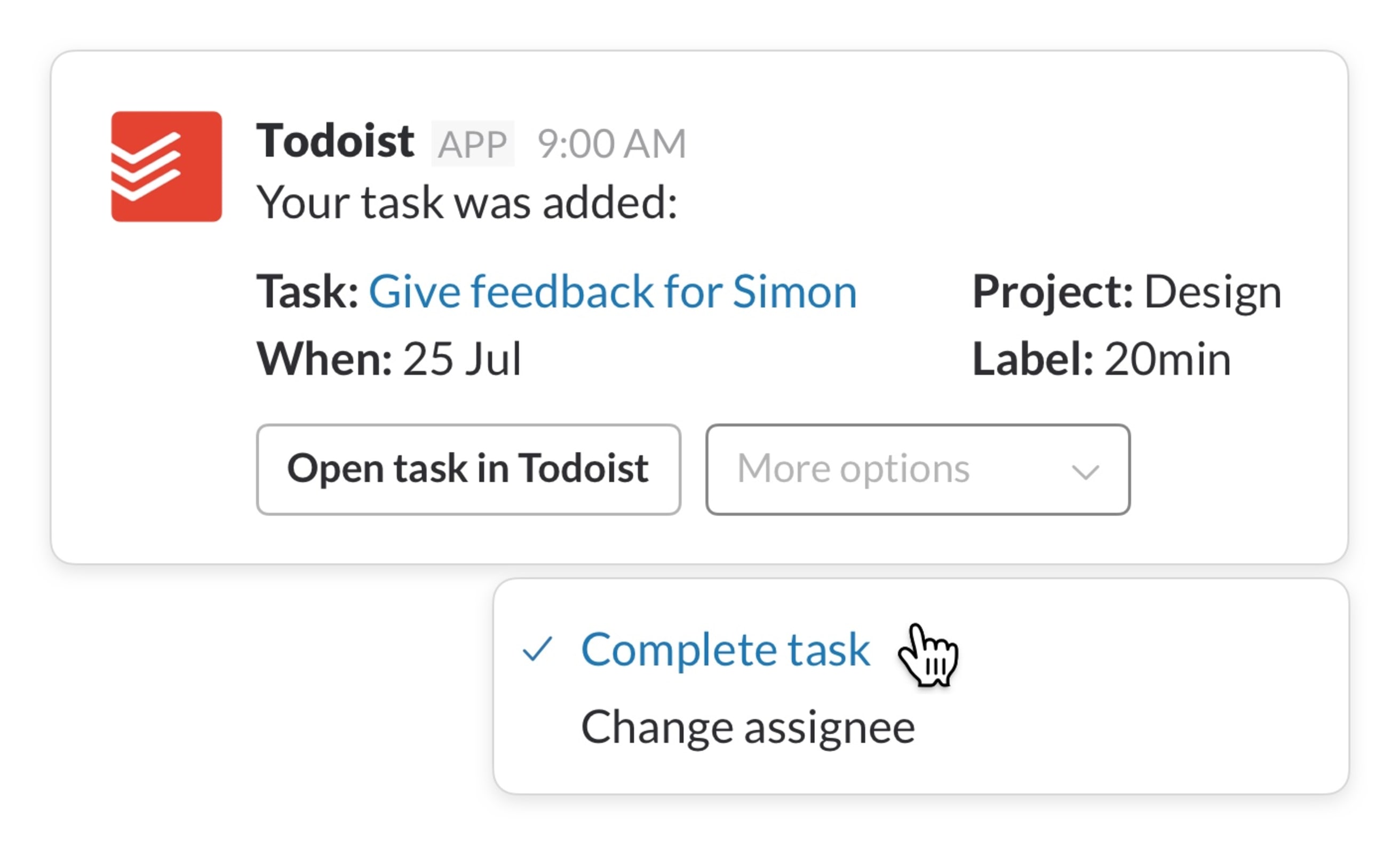 Use Slack with Todoist