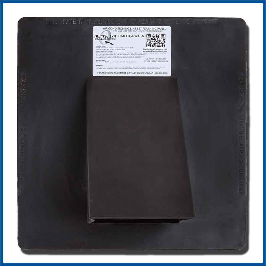 Quickflash HVAC Flashing - A/C U-S Squared Line Set Flashing Panel - Eco-Building Products