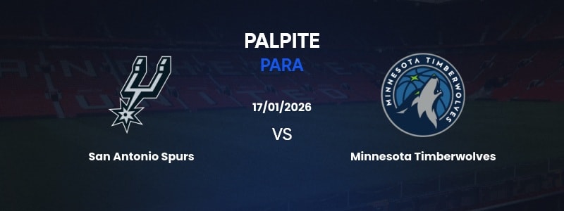 Palpite IA: San Antonio Spurs x Minnesota Timberwolves - 17/01 - NBA