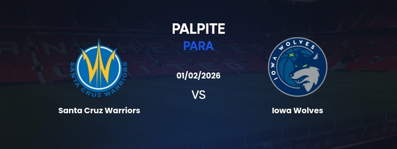 Palpite IA: Santa Cruz Warriors x Iowa Wolves - 01/02 - NBA - G League