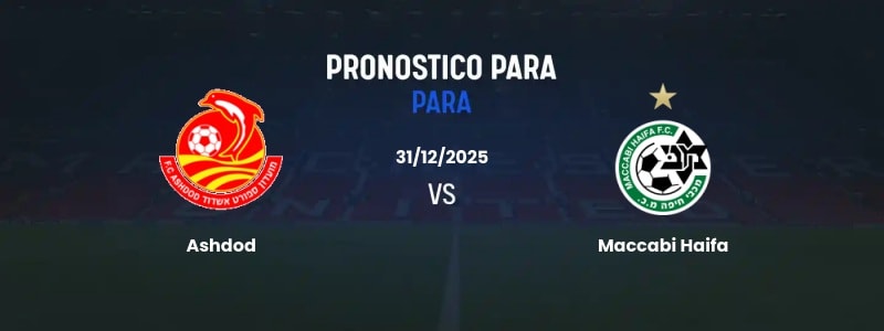 Predicción IA: Ashdod vs Maccabi Haifa: 31/12 Premier League de Ghana