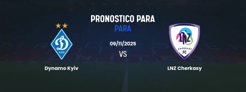 Predicción IA: Dynamo Kyiv vs LNZ Cherkasy: 09/11 Premier League Ucraniana