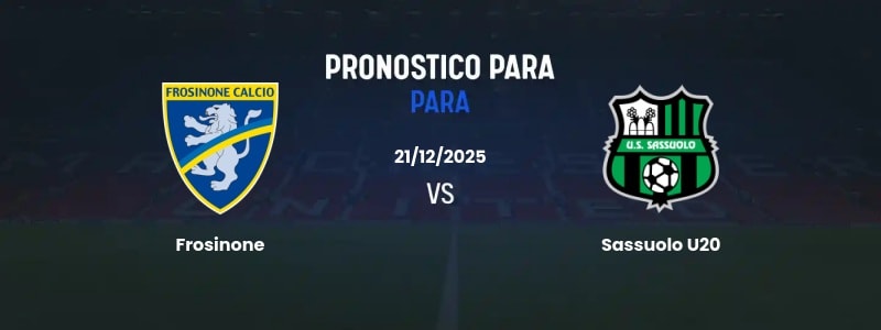 Predicción IA: Frosinone vs Sassuolo U20: 21/12 Campeonato Primavera