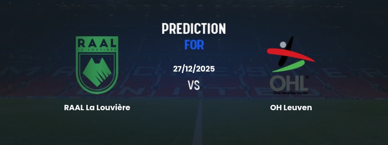 AI Prediction: RAAL La Louvière vs OH Leuven - Pro League 27/12