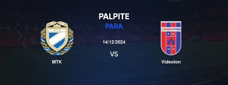 Palpite: MTK x Videoton - 14/12 - Campeonato Húngaro