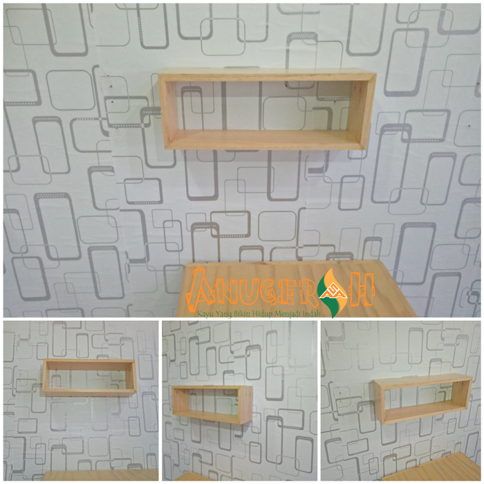 Jual 40X15 Ambalan Rak Dinding Kayu Minimalis Rak Kayu Rustic Jati ...