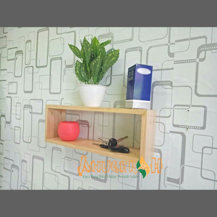 Jual 40X15 Ambalan Rak Dinding Kayu Minimalis Rak Kayu Rustic Jati ...