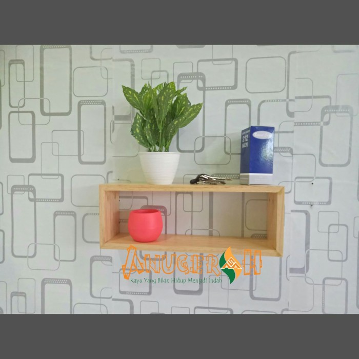 Jual 40X15 Ambalan Rak Dinding Kayu Minimalis Rak Kayu Rustic Jati ...