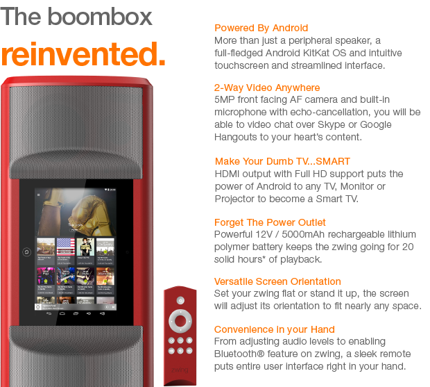 auris zwing: The Smart Boombox powered by Android | Indiegogo