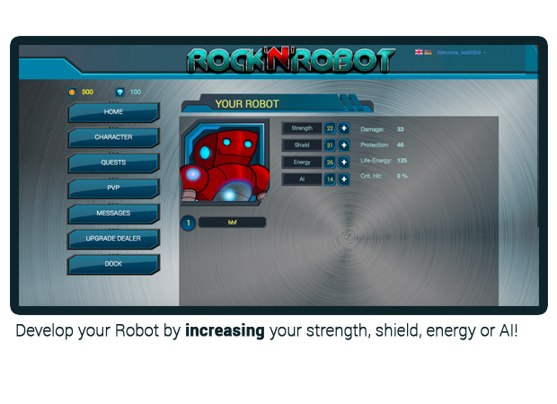 Rock'n'Robot - Free Browser Game | Indiegogo