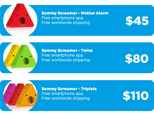 Sammy Screamer - Motion Alarm | Indiegogo