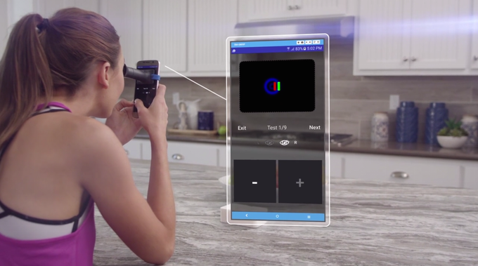 EyeQue Personal Vision Tracker smartphone eye test | Indiegogo