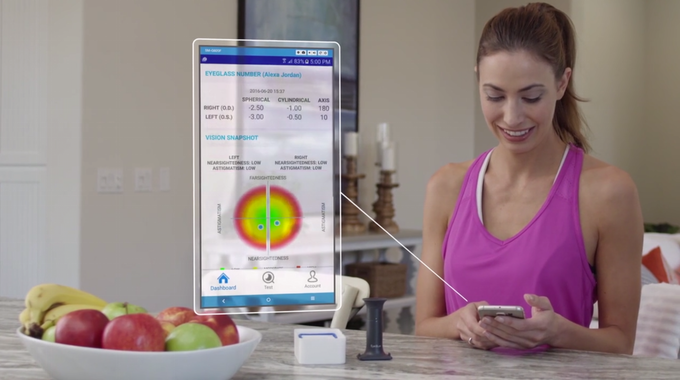 EyeQue Personal Vision Tracker smartphone eye test | Indiegogo