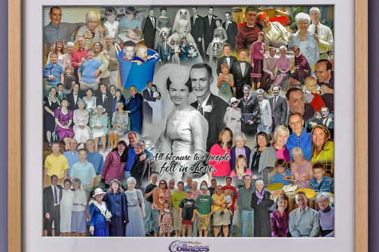 Anniversary collage Unique gift collage Gift him her photo mother dad ...