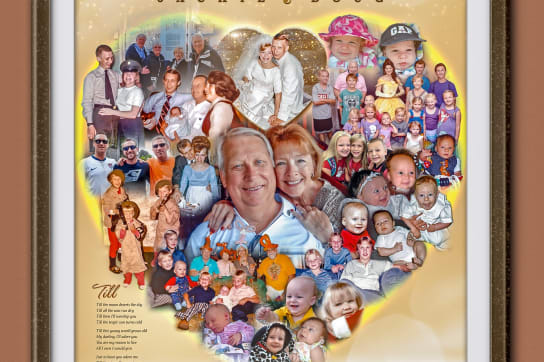 Paper Design & Templates Photo collage of the heart Anniversary Gifts ...