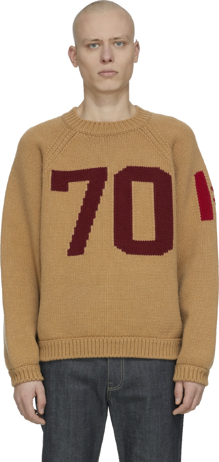 Kenzo: 'Varsity' Merino Wool Knit Crew Sweater | influenceu