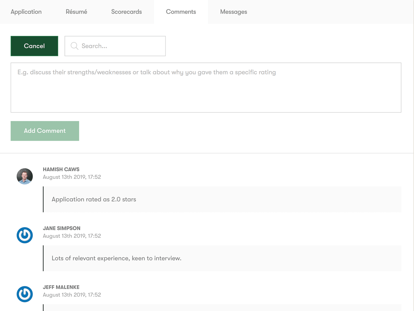 Candidate Profiles - Make Comparing Candidates Easier | Pinpoint