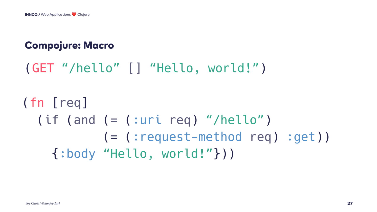 GOTO Night: Web Applications in Clojure – INNOQ