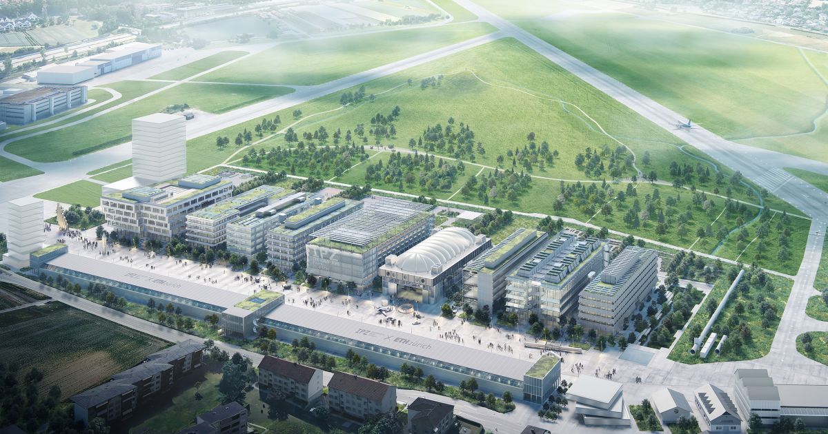 Auf dem Innovationspark Zürich werden die ersten Neubauten erstellt ...