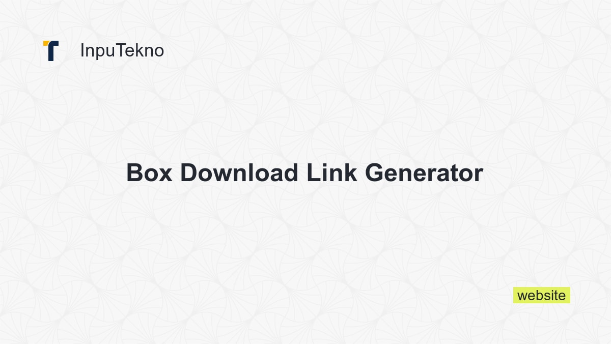Box Download Link Generator
