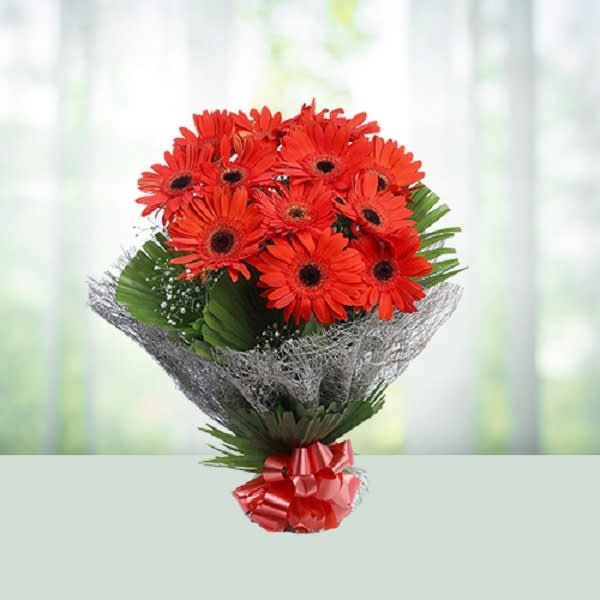 Order Red Gerberas Bouquet online | free delivery in 3 hours - Flowera