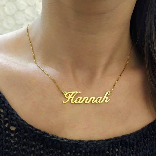 Order Custom Name Necklace 18K Gold Plated online | free delivery in 3 ...
