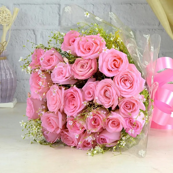 Order Fresh Pink Roses Bunch online | free delivery in 3 hours - Flowera