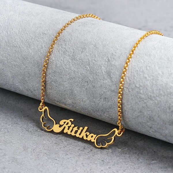Order Customized Name Necklace - Wings online | free delivery in 3 ...