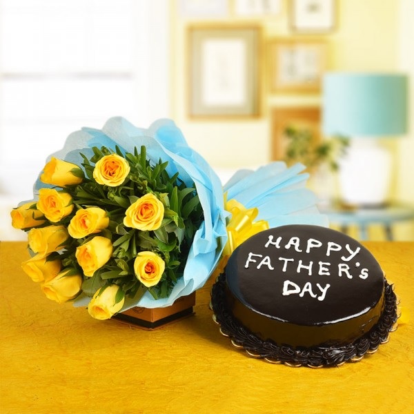 Order Cake and Flowers For Dad online | free delivery in 3 hours - Flowera