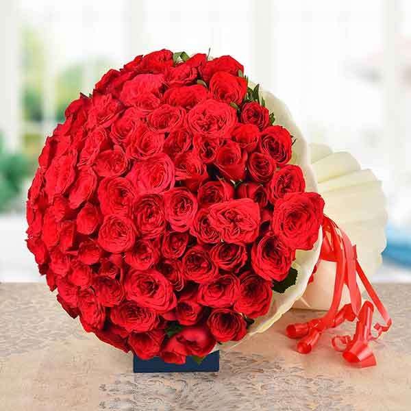 Order 50 Roses Bouquet online | free delivery in 3 hours - Flowera
