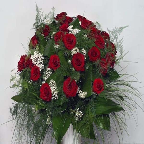Bouquet of 35 Long Stemmed Red Roses : Order Flowers Online ...