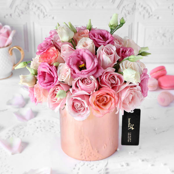 Rose Gold Splendour Bouquet: Order Birthday Flowers Online | Interflora ...
