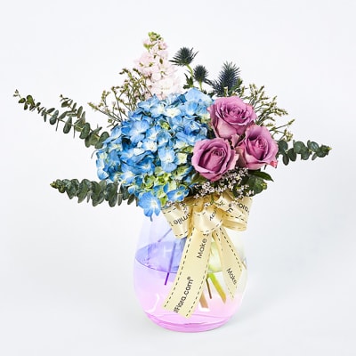 Rainbow Flushes Iridescent Table Flowers: Order Flowers Online ...