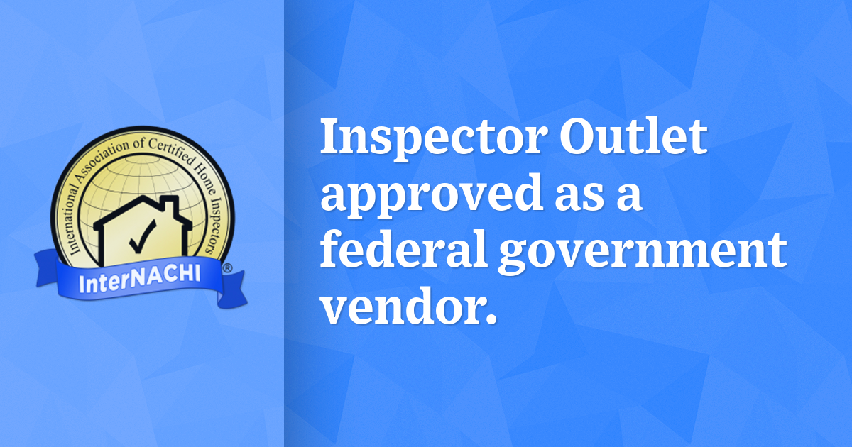 Inspector Outlet approved as a federal government vendor. - InterNACHI®