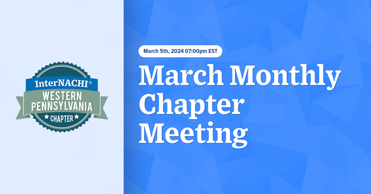 Western Pennsylvania Chapter - InterNACHI®