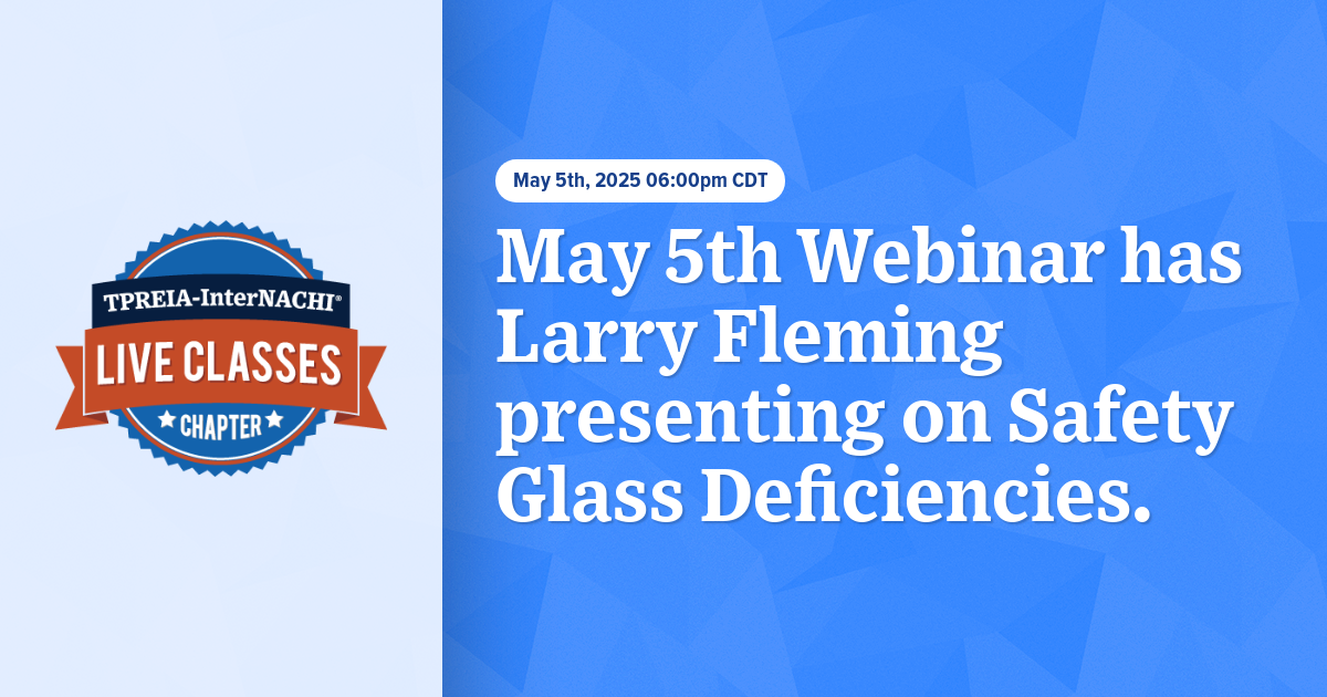 TPREIA InterNACHI live classes