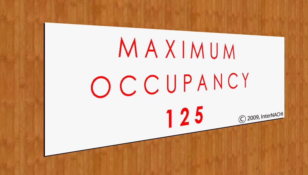 Maximum Occupancy Sign - Inspection Gallery - InterNACHI®