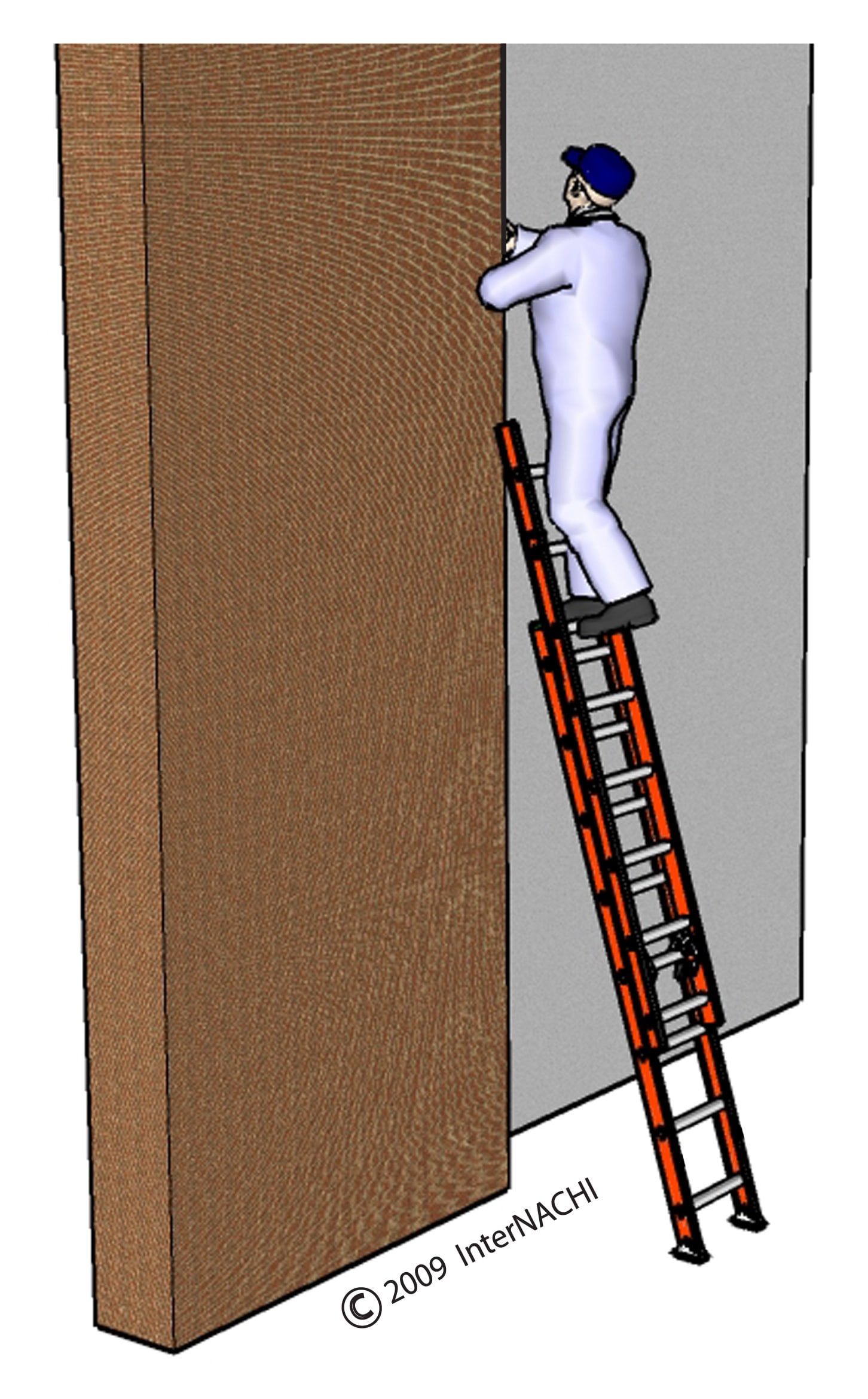 Improper Use of a Ladder - Inspection Gallery - InterNACHI®
