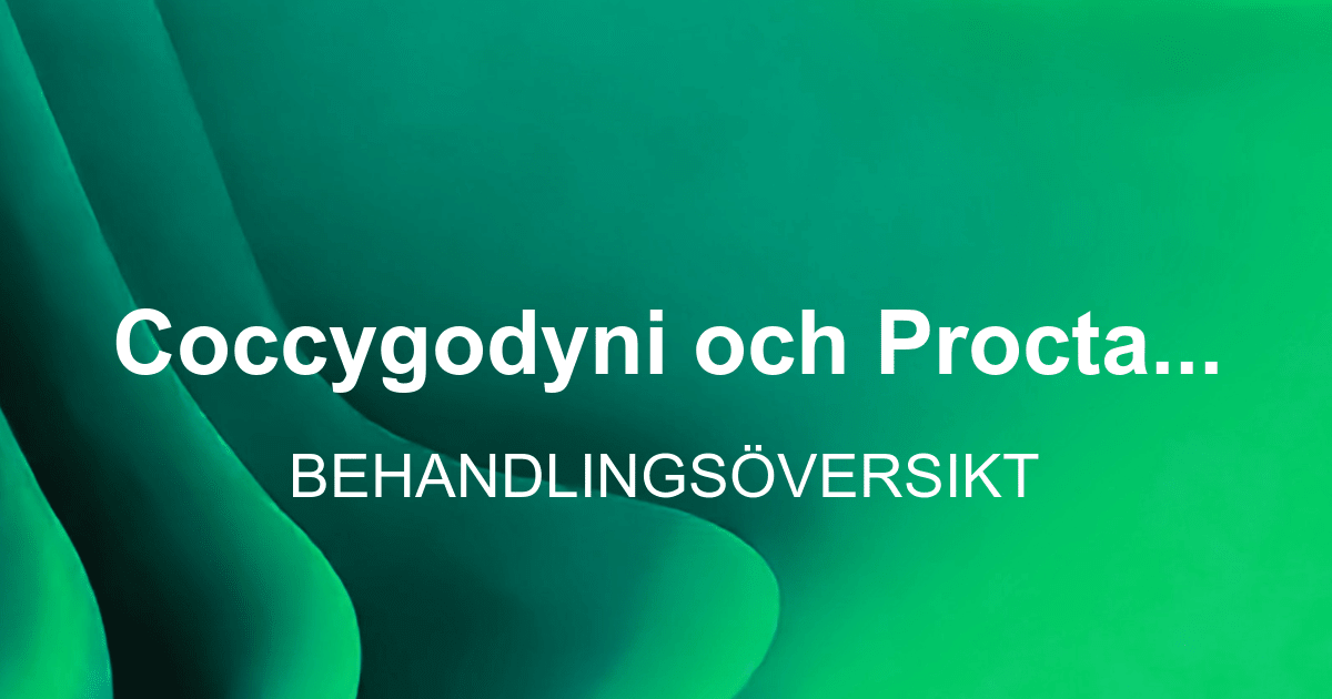 Coccygodyni och Proctalgia fugax