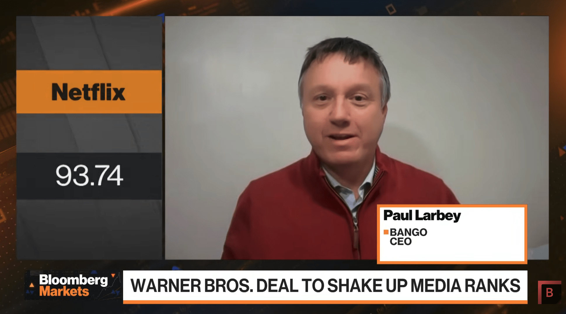 LSE:BGO - Bango CEO Paul Larbey on Bloomberg Markets: What the Netflix ...