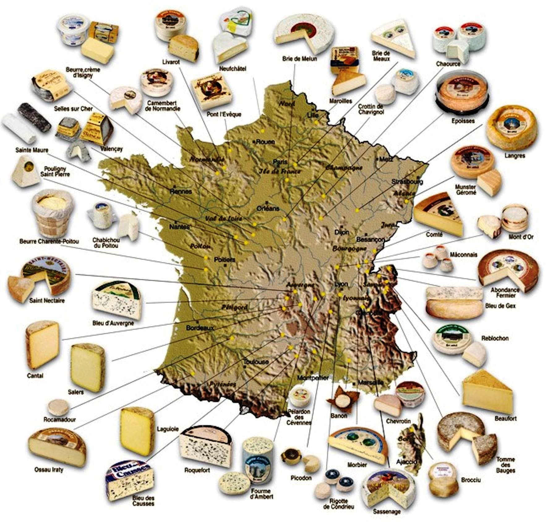 Los quesos franceses con AOC (Appellation d’Origine Contrôlée) - El ...