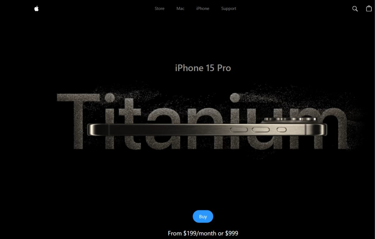 Animated Apple iPhone 3D Website | Portfolio