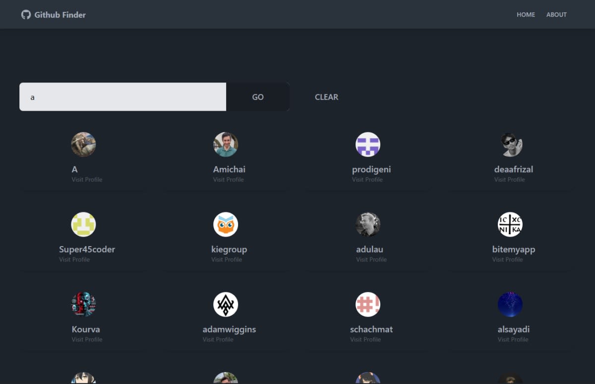 Github Finder - Github User Search App | Portfolio